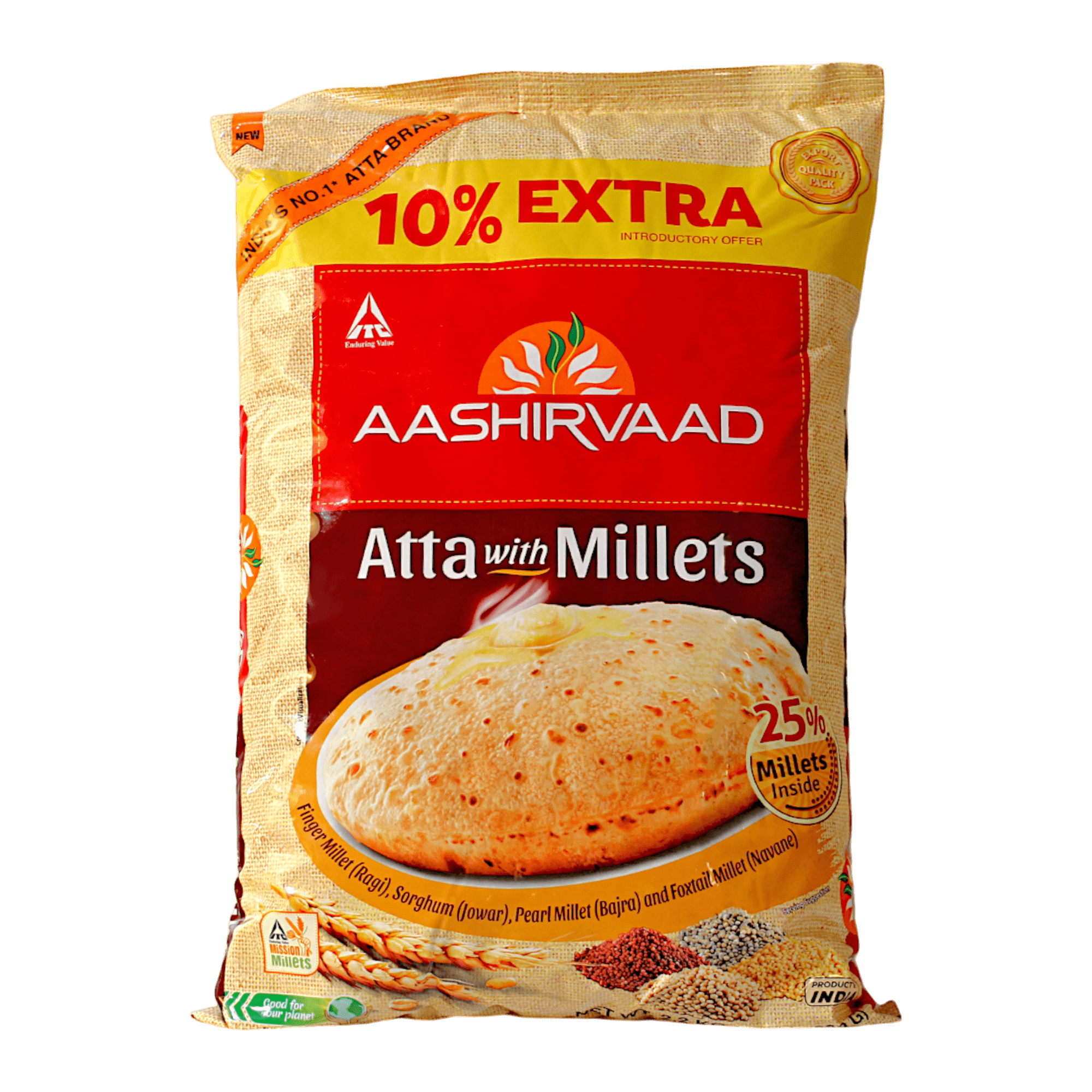 Aashirvaad - 2kg Atta with Millets (10% Extra) – Jamoona