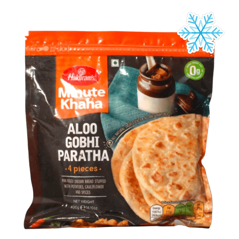 Haldiram's - 400g Minute Khana Aloo Gobhi Paratha 4 Stück – Jamoona