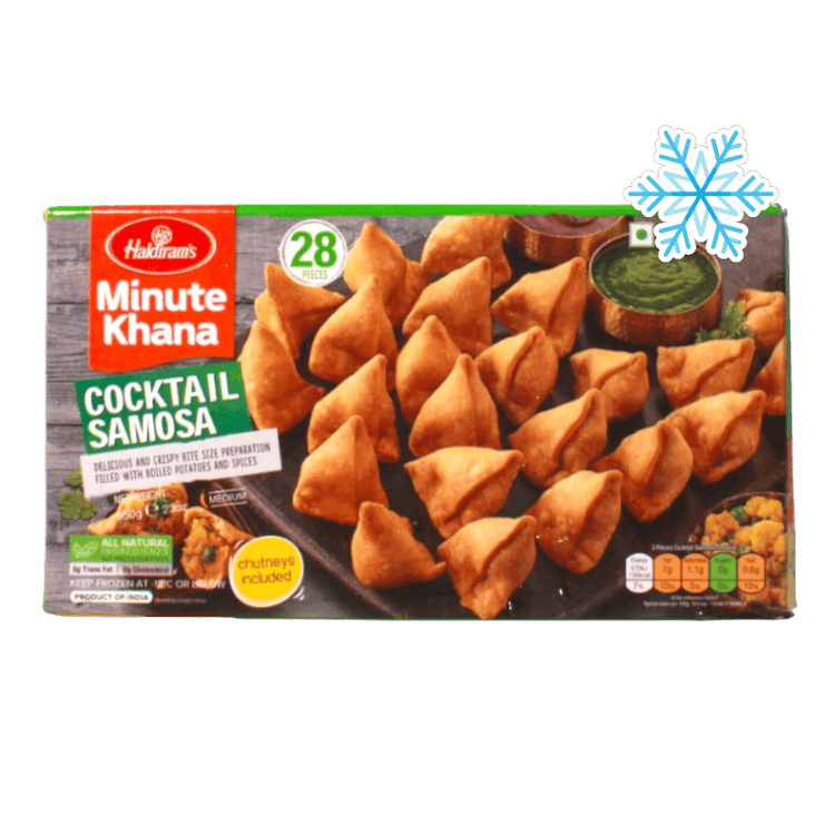 Haldiram's - 650g (Frozen) Minute Khana Cocktail Samosa 28 Pieces – Jamoona
