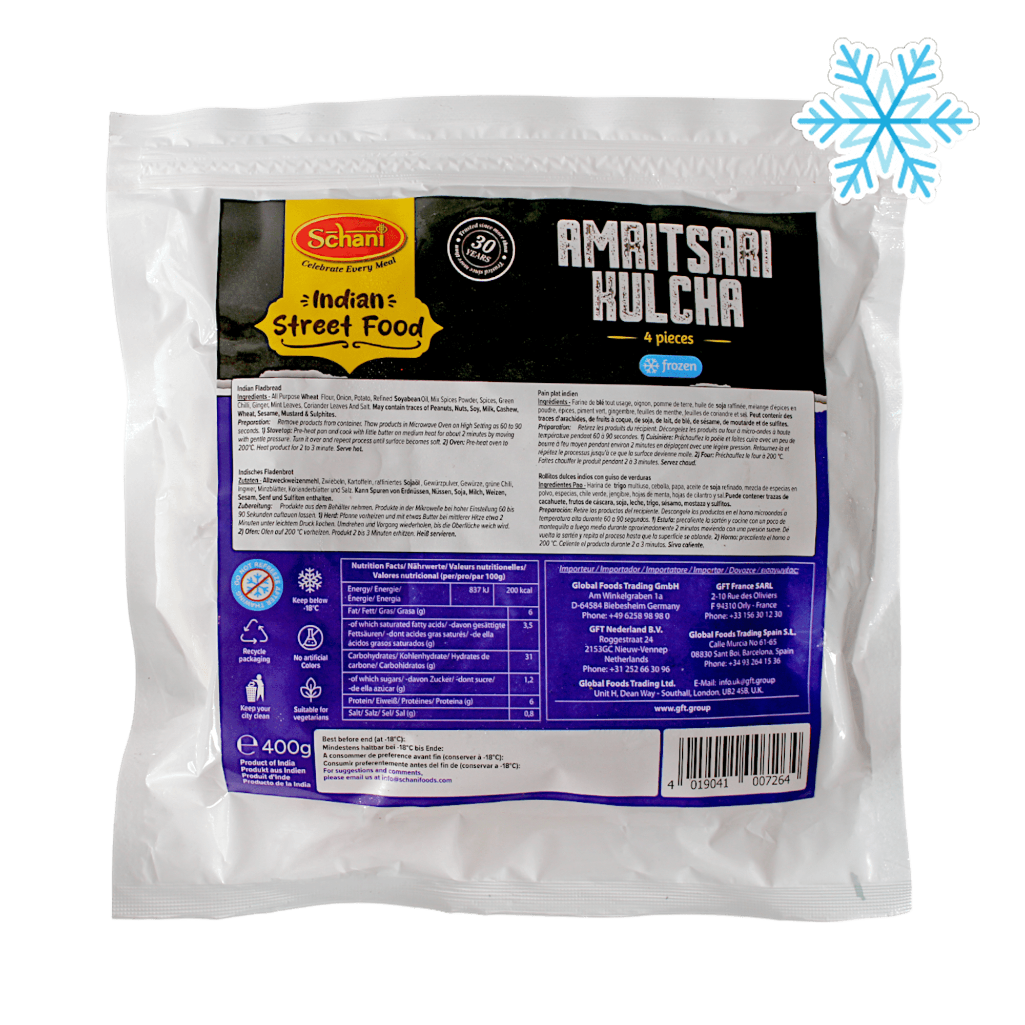 Schani - 400g (Frozen) Amritsari Kulcha 4 pieces – Jamoona