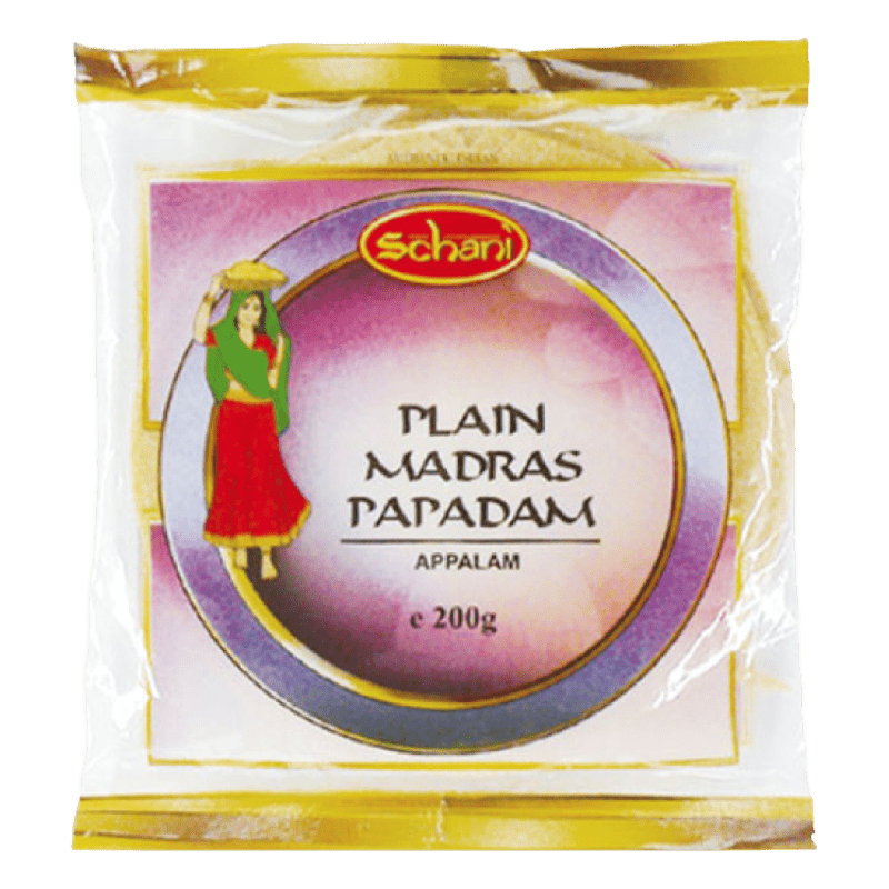 Schani - 200g Plain Madras Papadam (Appalam) – Jamoona