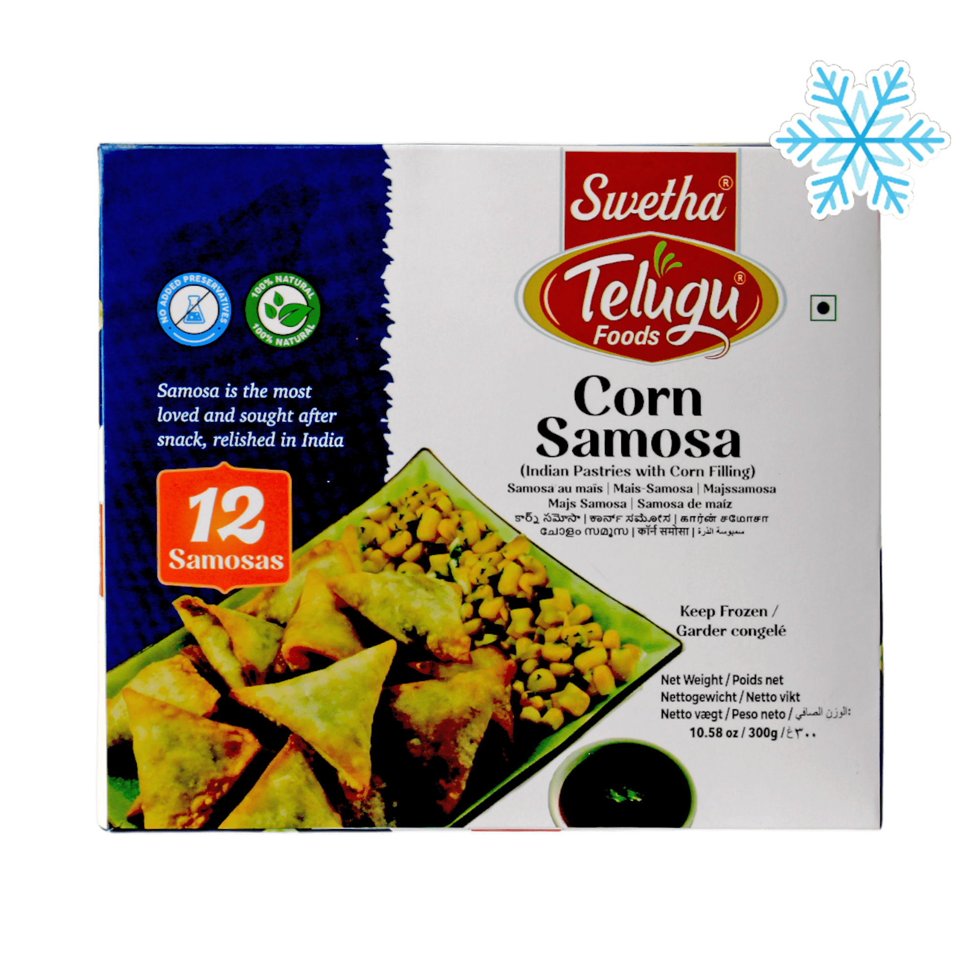 Telugu - 300g (Frozen) Corn Samosa 12 Pieces – Jamoona